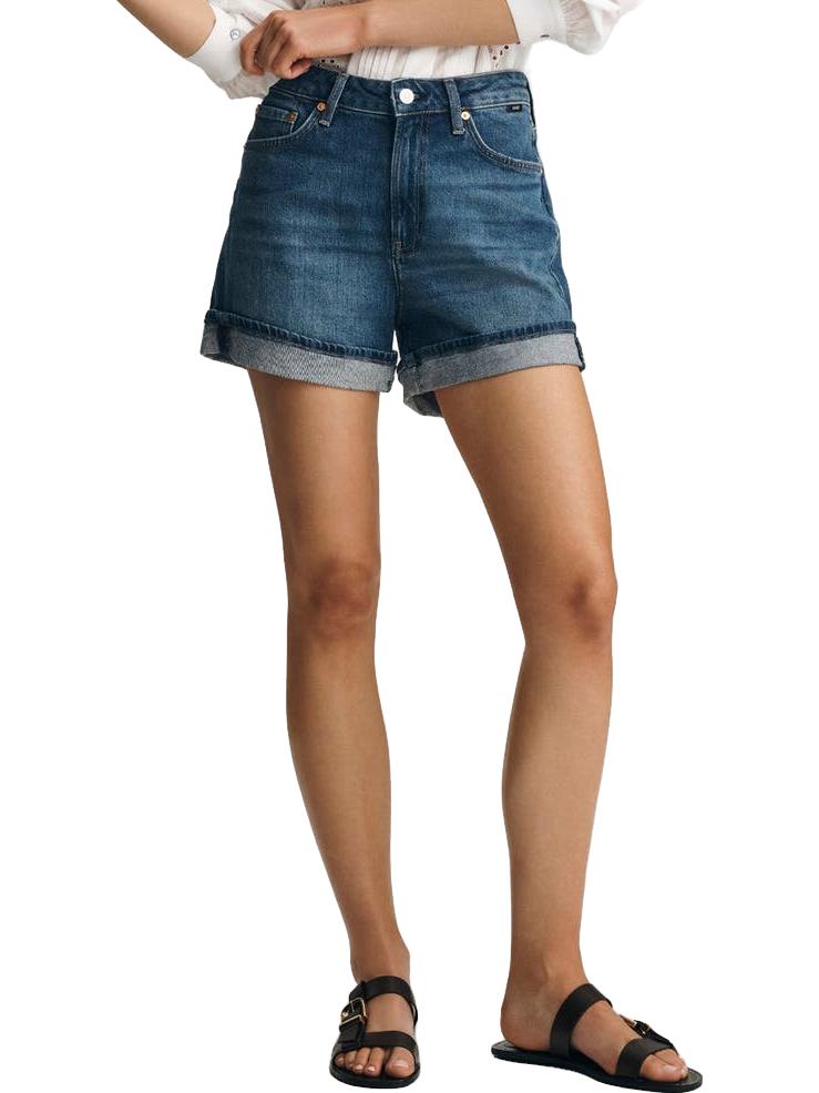 MAVI Mavi Jeans Heidi High Waist Relaxed Fit Cuffed Denim Shorts